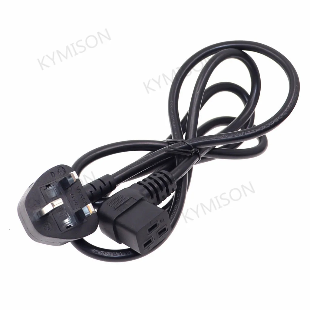 Right Angle C19 to UK BS1363 plug Power Cable for Server/PDU, Connected ...