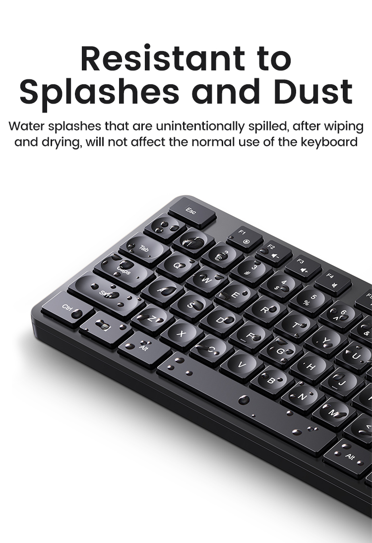 UGREEN USB Wired Keyboard Ergonomic Design 10million Lifespan For ...