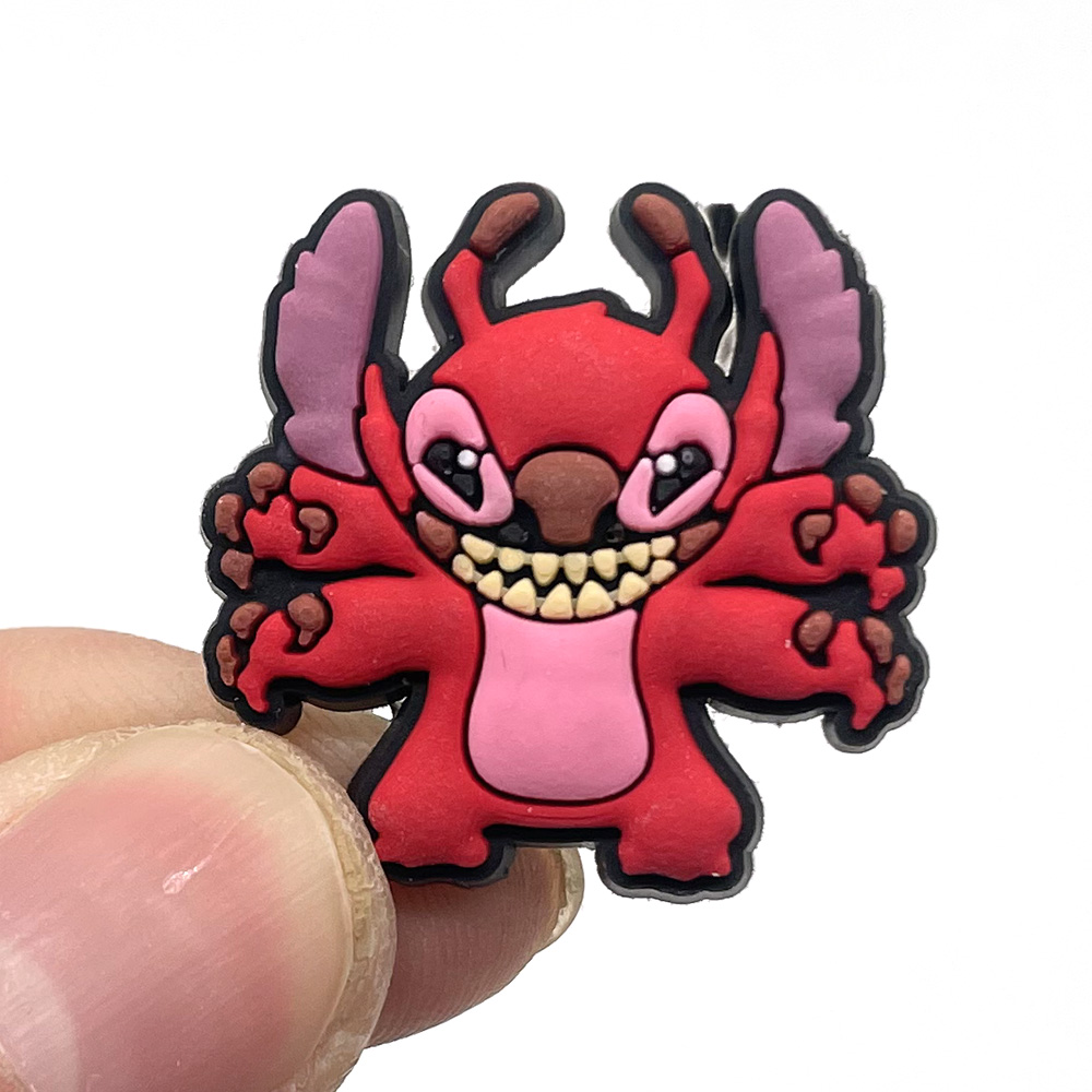 1pcs jibz lovely Stitch series decoration croc charm shoe accessories ...