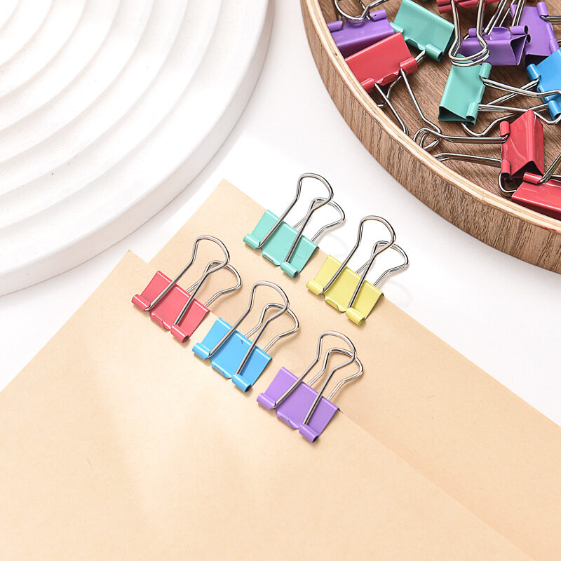 Office stationery clip Color long tail clip mixed dovetail clip Metal ...