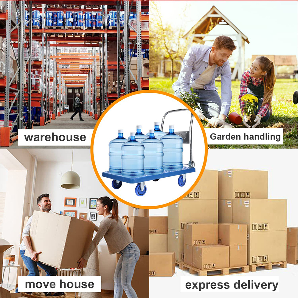 Platform Trolley Folding Platform Cart 200-600kg Capacity Rolling ...