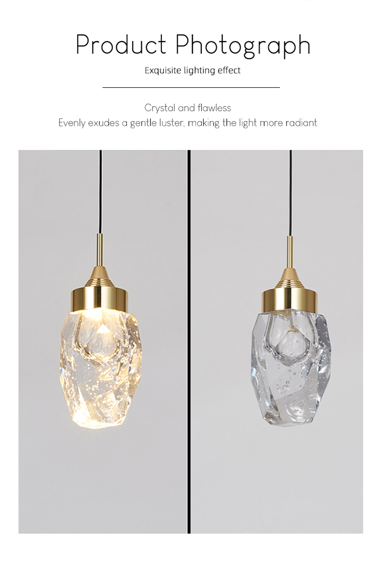 Crystal Pendant Light LED Modern Luxury Gold Hanging Ceiling Lights ...