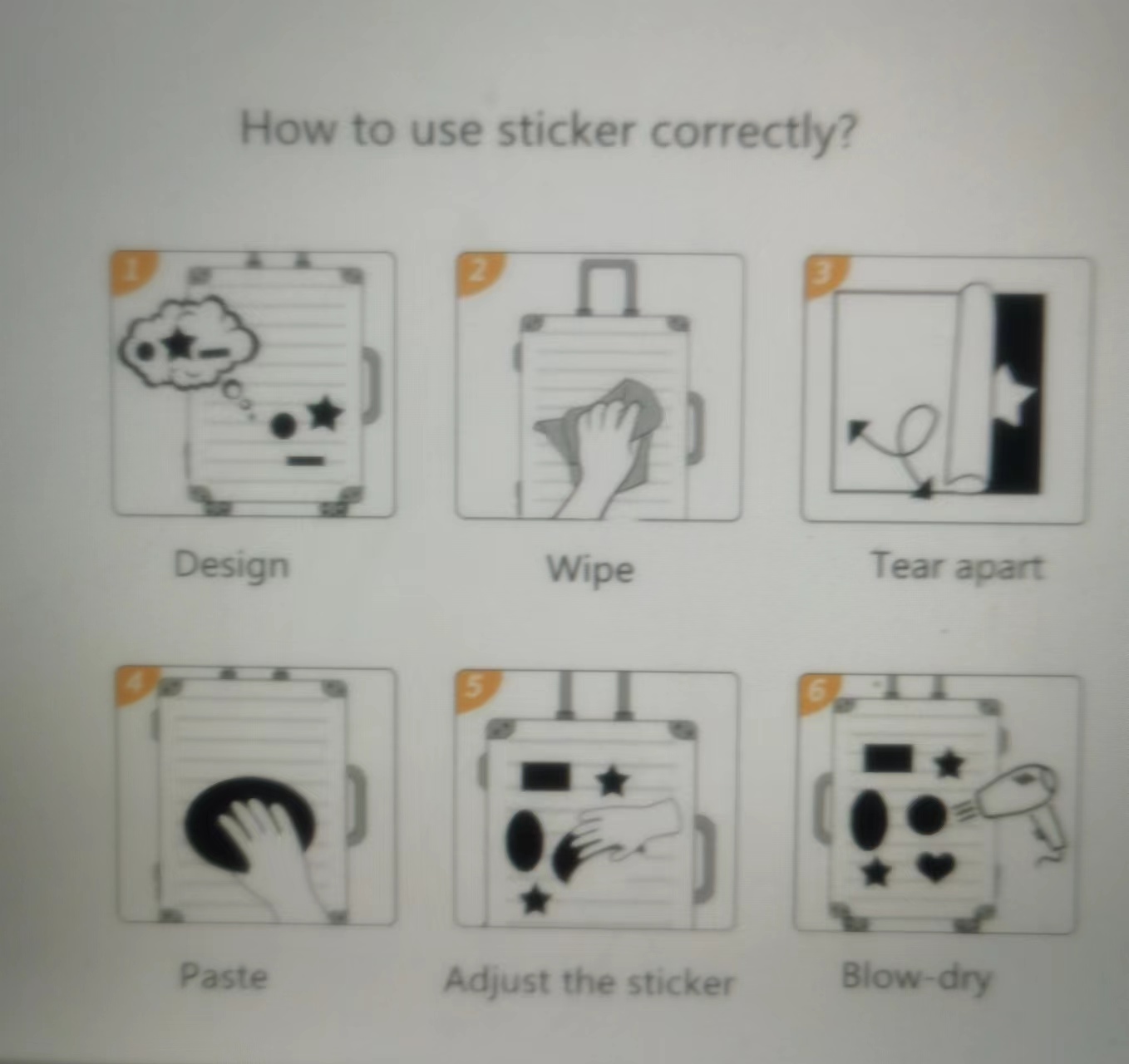 2024 New 500PCS One Piece Moving Diffuse Sticker Manual Decorative ...