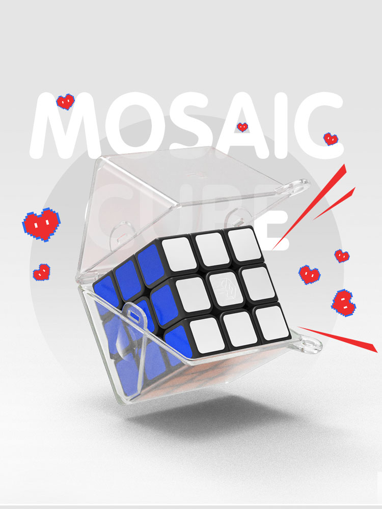 GAN CUBE GAN 328 Mosaic Cube Creative Key Ring 3x3 Speed Cube Keychains ...