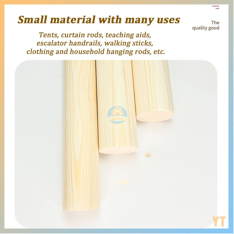 Pine round wood stick solid wood stick hanging clothes rod round wood ...