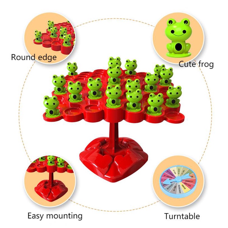 Frog Balance Game Scale Tree Frog Toy for Kids Frog Balanced Counting ...