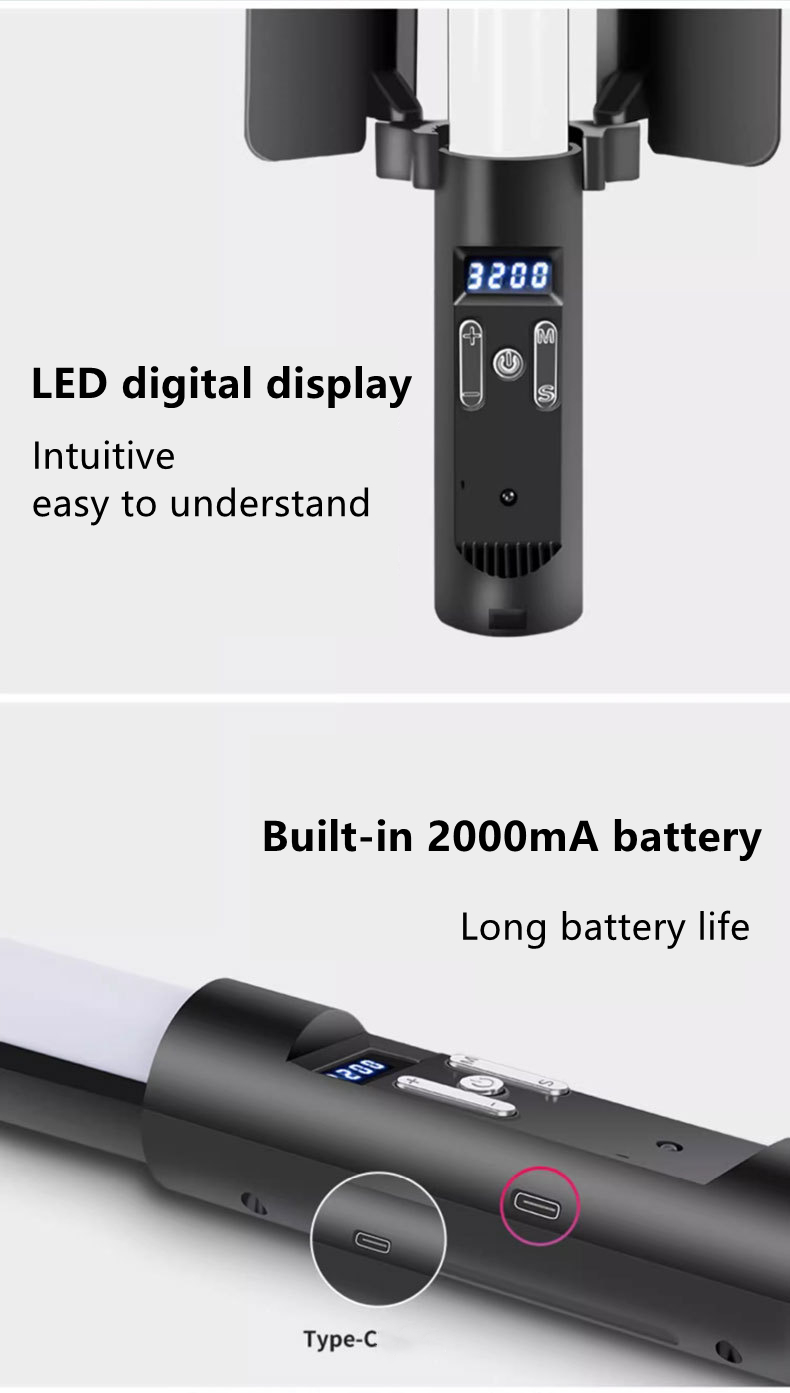 Selens RGB Handheld Light with Stand Photography LED Light Tube ...