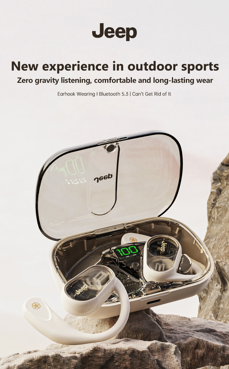 Jeep EC016 Wireless Bluetooth 5.3 Earphone Touch Control HD Calls OWS ...