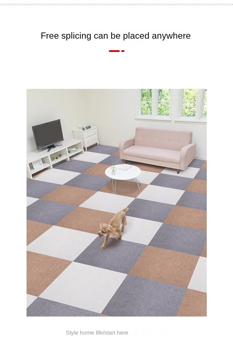 Japan Korea spliced carpet pet mat non-slip self-adhesive spliced floor ...