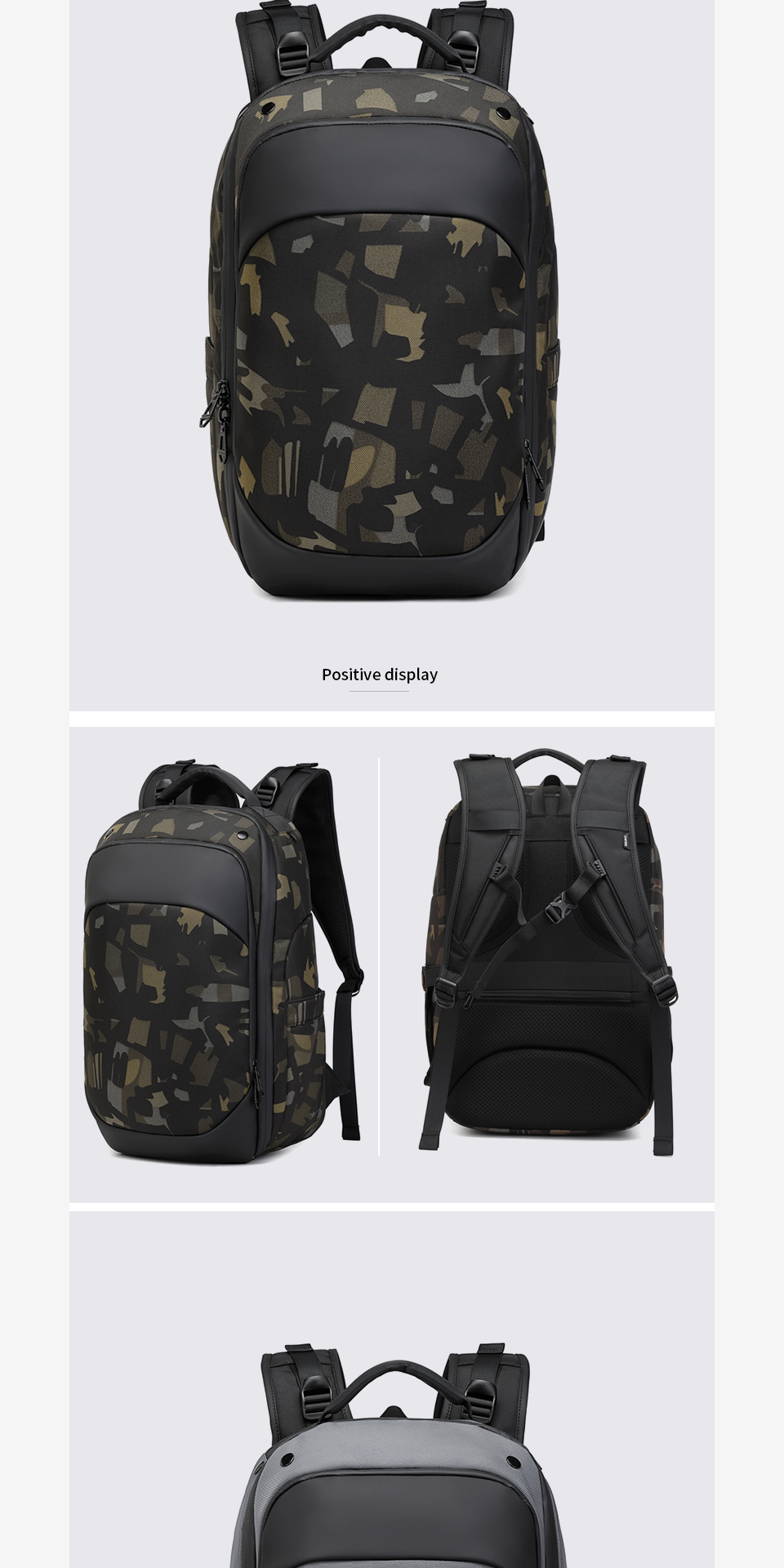 OZUKO Casual Business Waterproof Oxford Men Laptop Backpack | Shopee ...