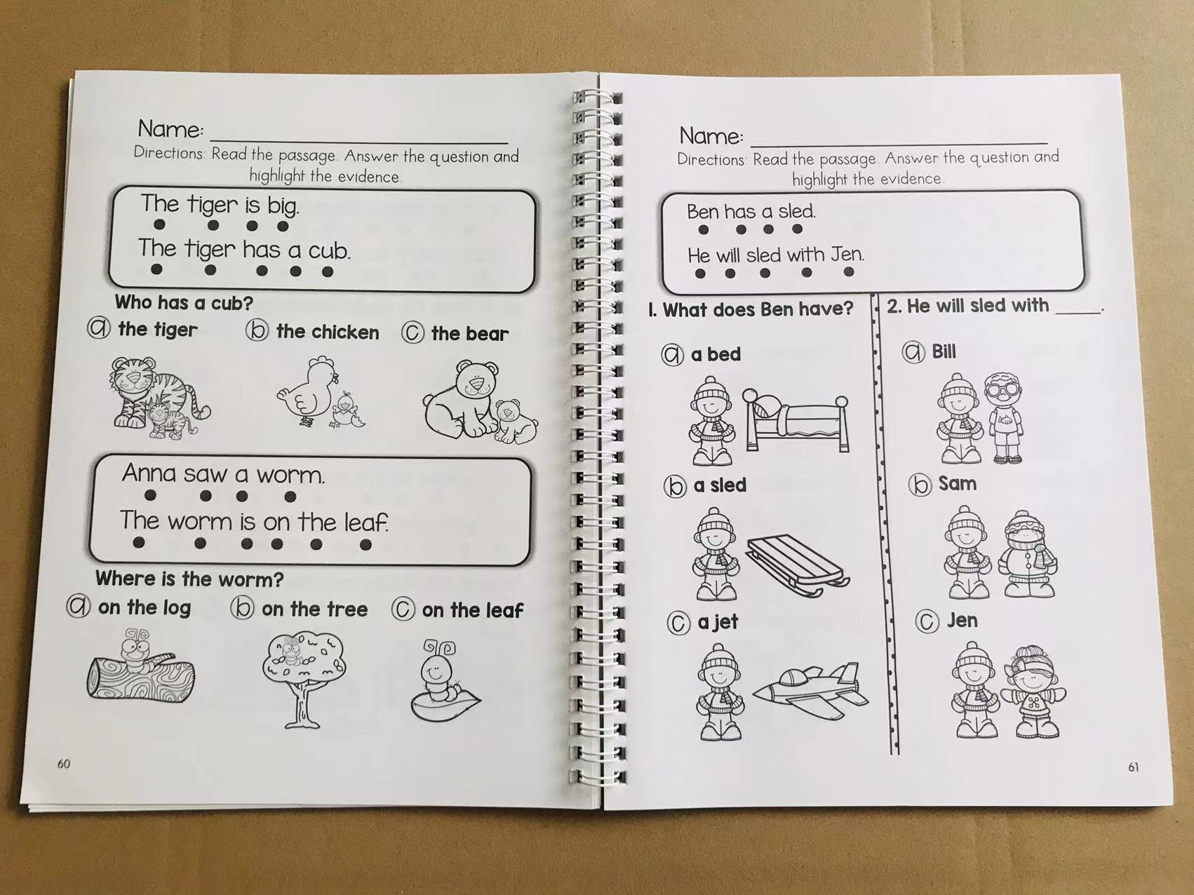 120Pages Children English Reading Comprehension Exercise Book ...