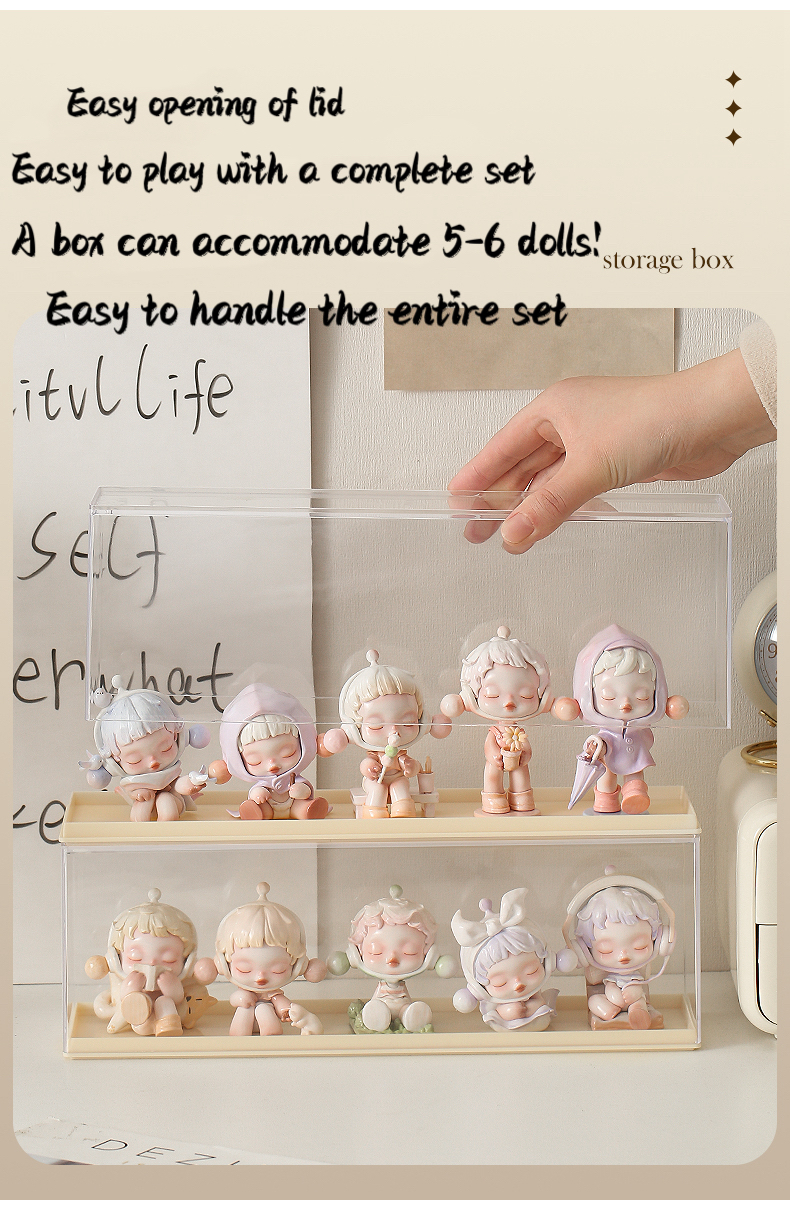 Display Cabinet Transparent Box Stackable Lego Popmart Molly Display ...