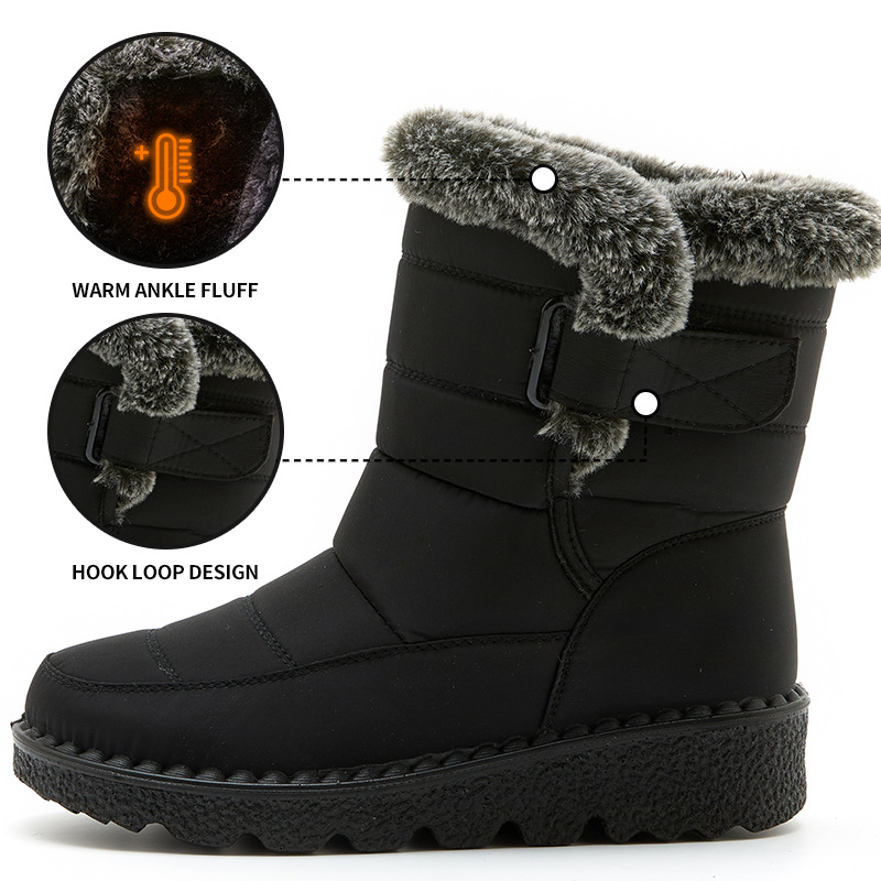 Women's Snow Winter Boots Super Warm Fur Lined Waterproof Winter Shoes ...