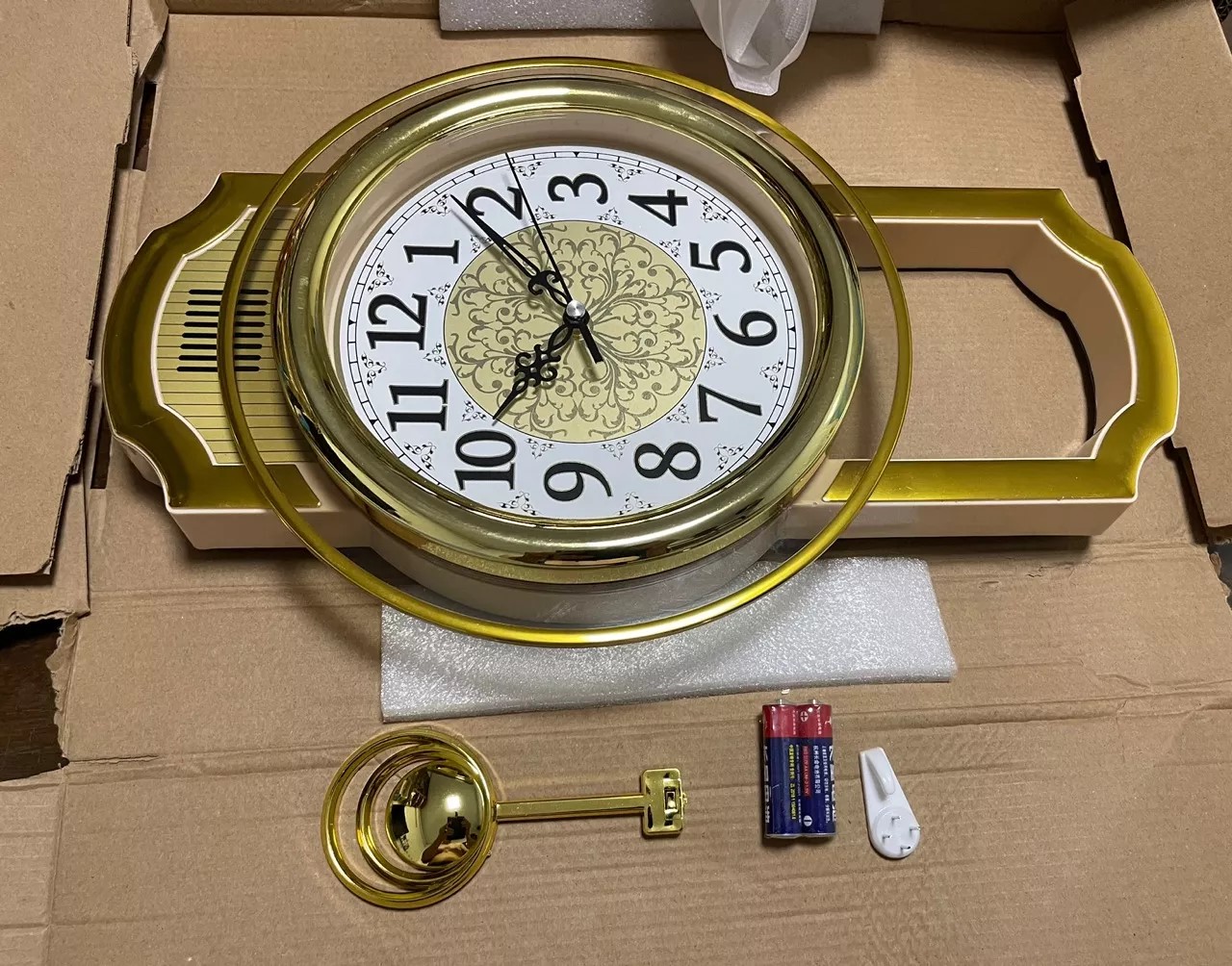 Pendulum Clock European Retro Swing Wall Clock Living Room Simple ...