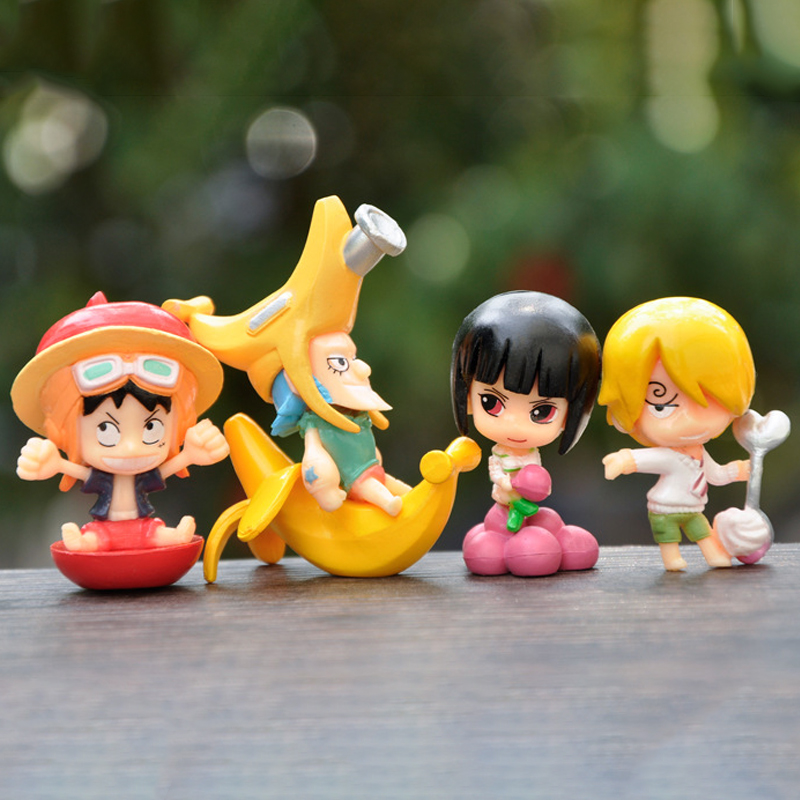 9Pcs/Set 5-7cm Anime One Piece Luffy Zoro Nami Usopp Sanji Chopper ...