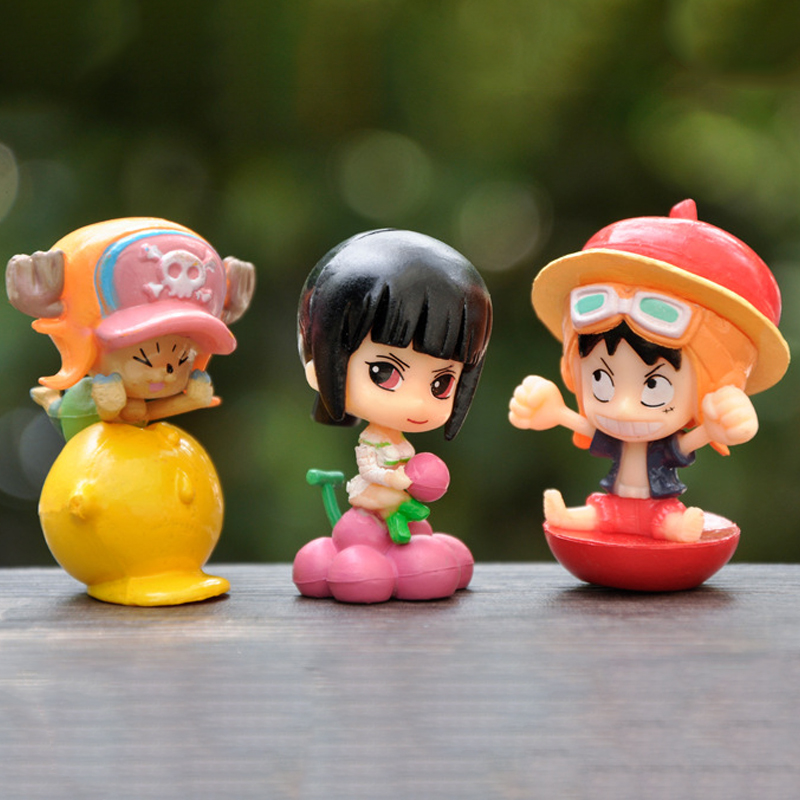 9Pcs/Set 5-7cm Anime One Piece Luffy Zoro Nami Usopp Sanji Chopper ...