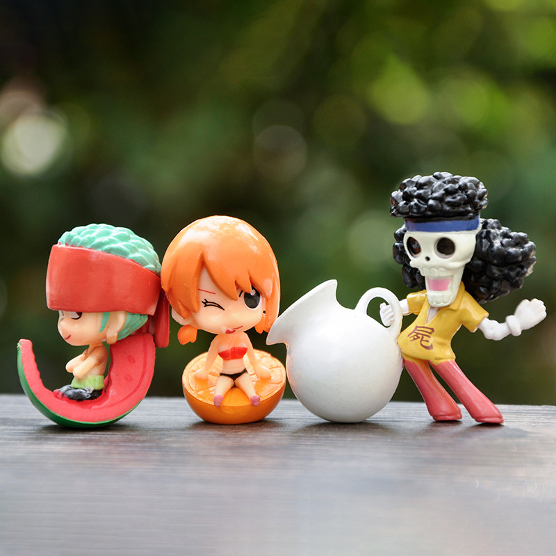 9Pcs/Set 5-7cm Anime One Piece Luffy Zoro Nami Usopp Sanji Chopper ...