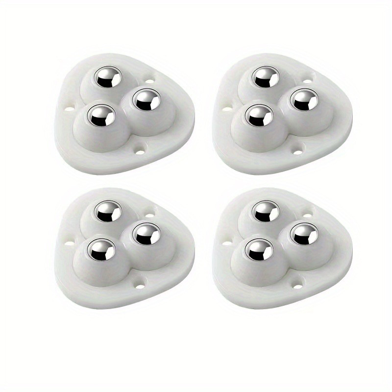 4pc/8pc/12pc Furniture Caster Ball Type Paste Pulley Stainless Steel ...