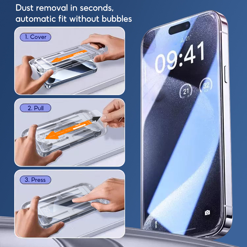 TBTIC Full Coverage Clear Matte Privacy Tempered Screen For IPhone 17 ...
