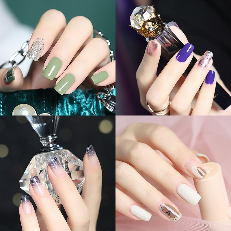 60 colors Waterproof Nail Polish with UV & LED Soak Off Gel for DIY ...
