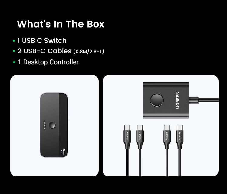 UGREEN 10Gbps USB C KVM Switch USB C 3.2 Switcher for PC Keyboard ...