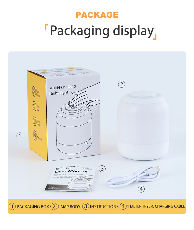 USB Touchable three-colour in one LED multi-function light | Shopee ...