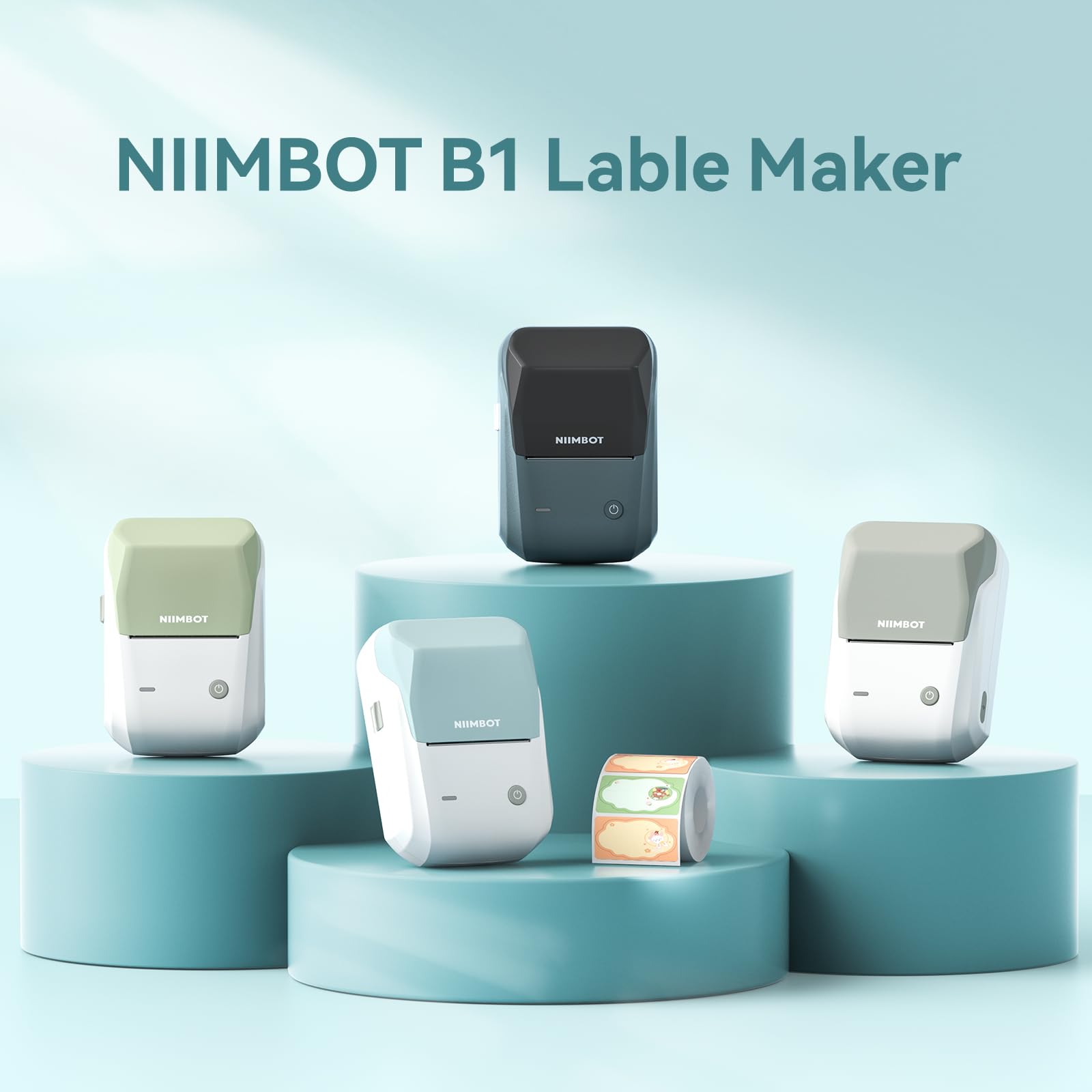 NIIMBOT B1 Label Printer Portable Handheld Thermal Printer Mini Barcode QR Code Cable Sticker ...