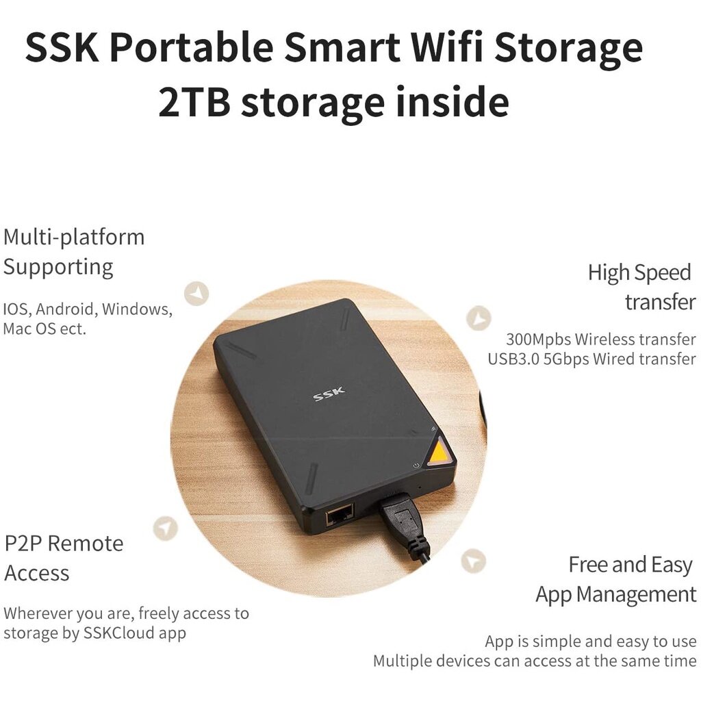 SSK NAS Network Attached Storage Personal cloud Smart Storage Auto ...