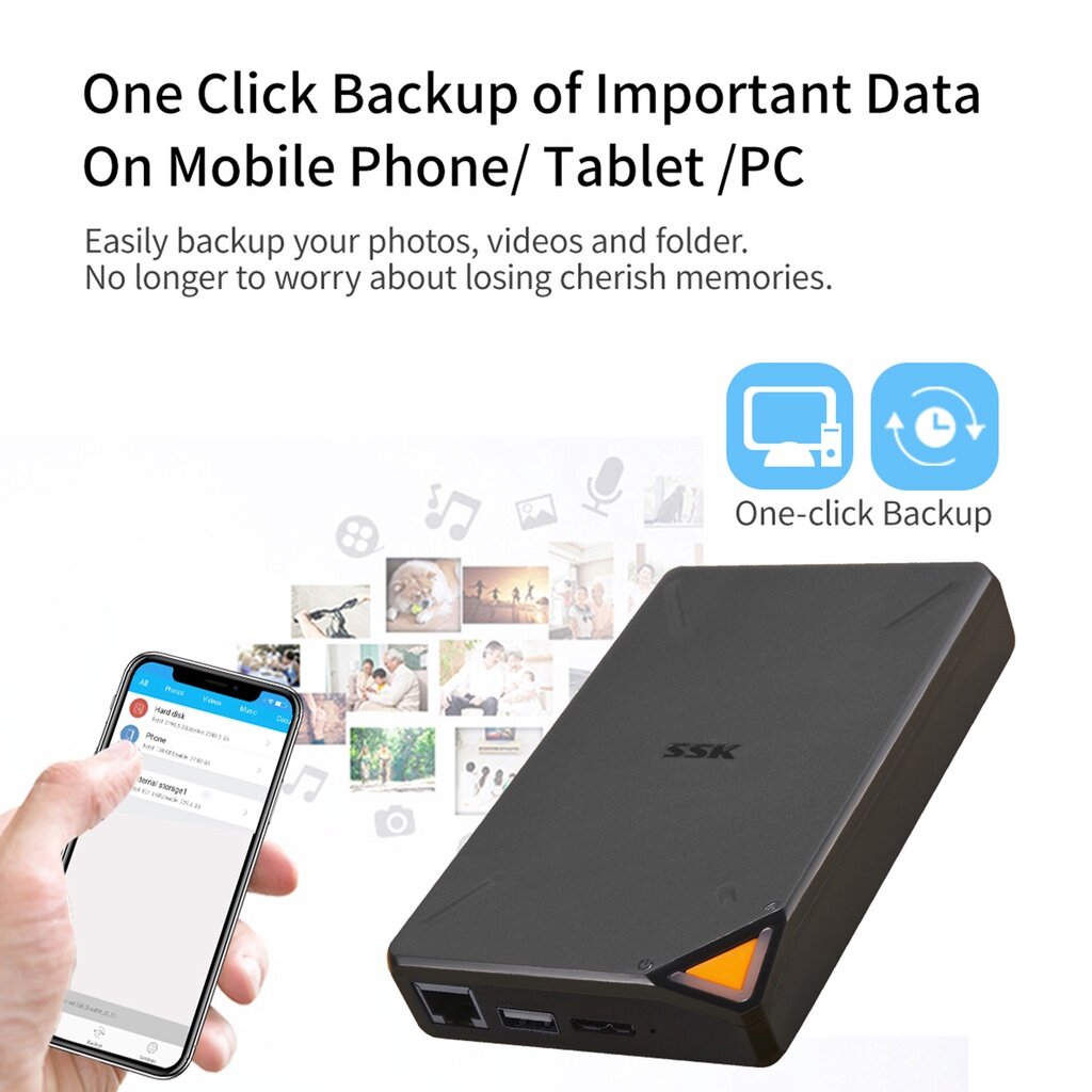 SSK NAS Network Attached Storage Personal cloud Smart Storage Auto ...