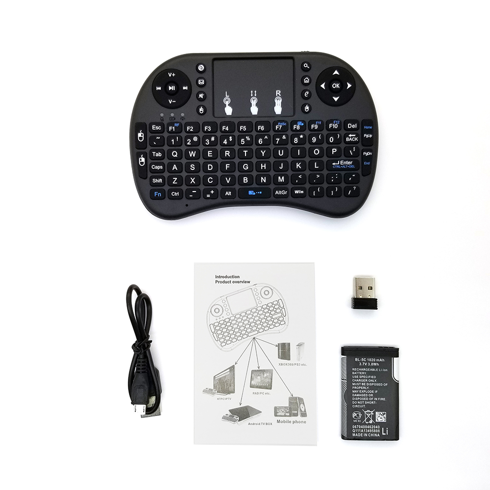 I8 Mini 2.4G Wireless Keyboard Backlit English Air Mouse Remote ...