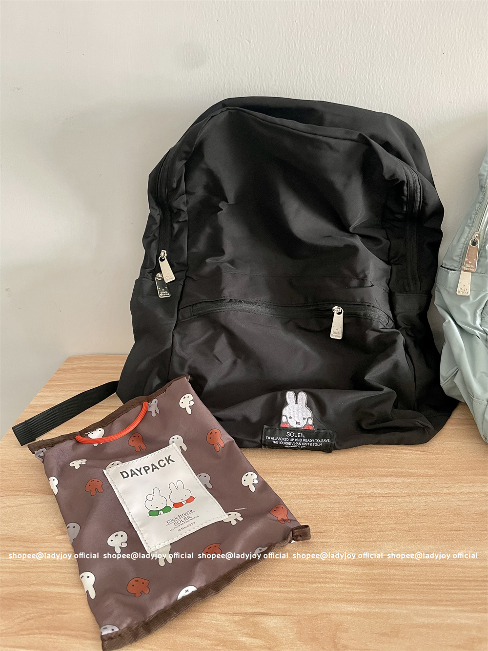 Japanese Cartoon Cute Miffy Rabbit Large Capacity Folding Ultra-Light ...