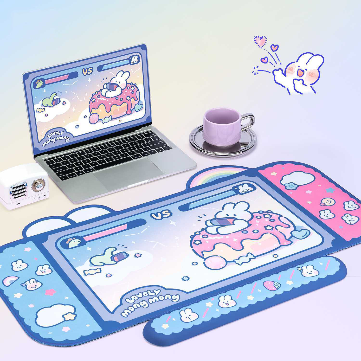 Mouse Pad Pokemon Ditto Desk Mat Keyboard Wrist Rest Keyboard Pad Wrist ...