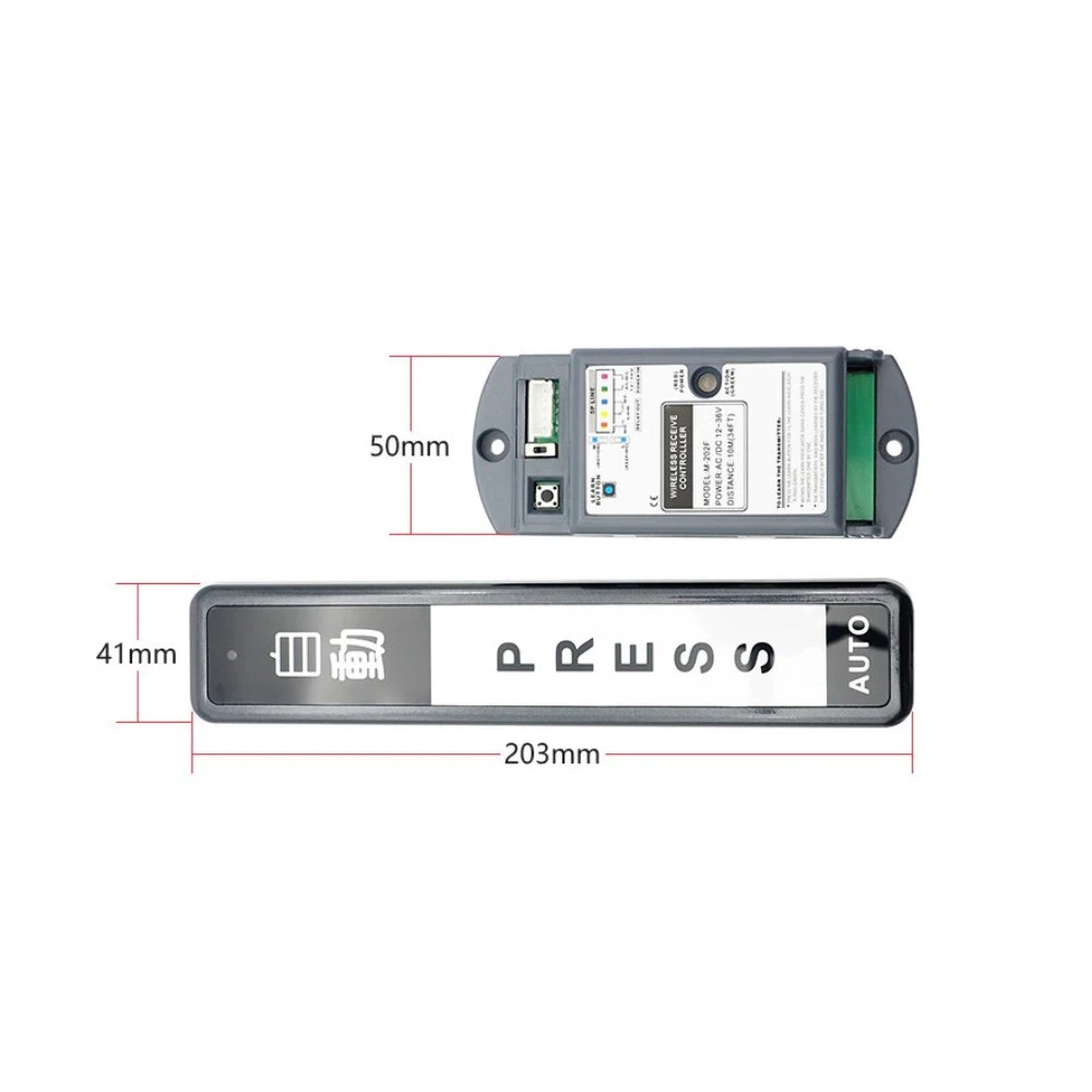 Wireless 5M Range Automatic Door Push Exit Button Switch Touch Sensor Switch Button For Access ...