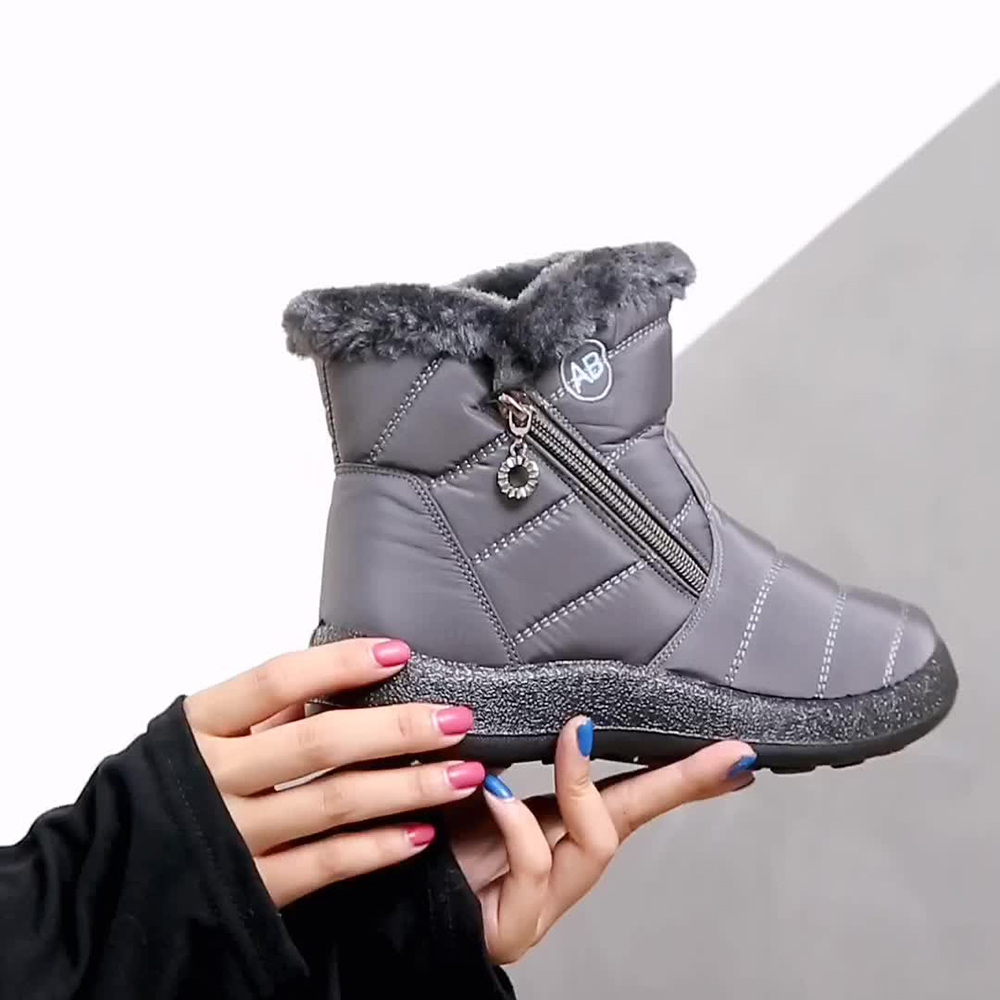 Ladies Winter Boots with fur Waterproof Snow Shoes for Women ...