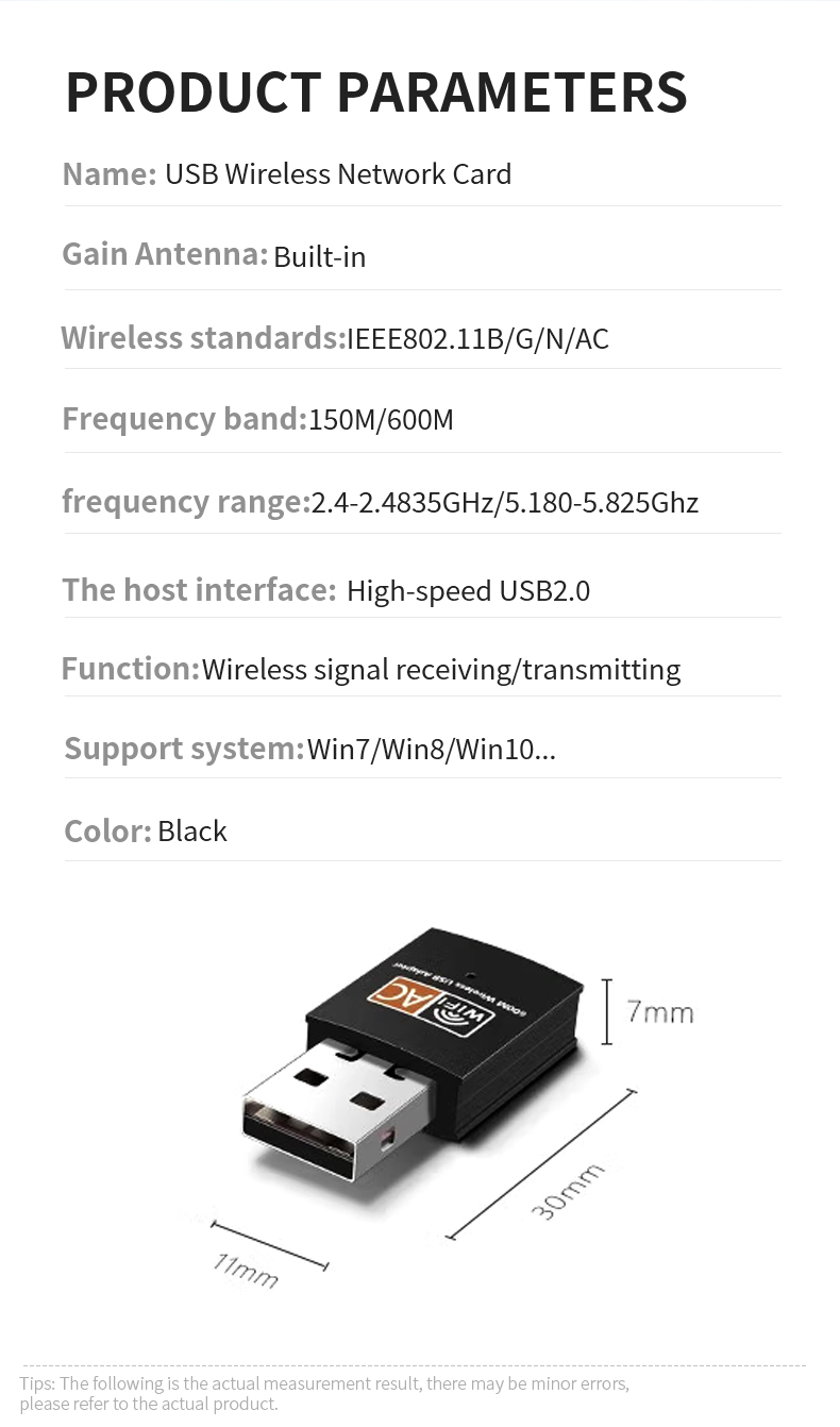 USB Wifi Dongle Usb LAN Wireless Network Adapter 600Mbps Realtek ...