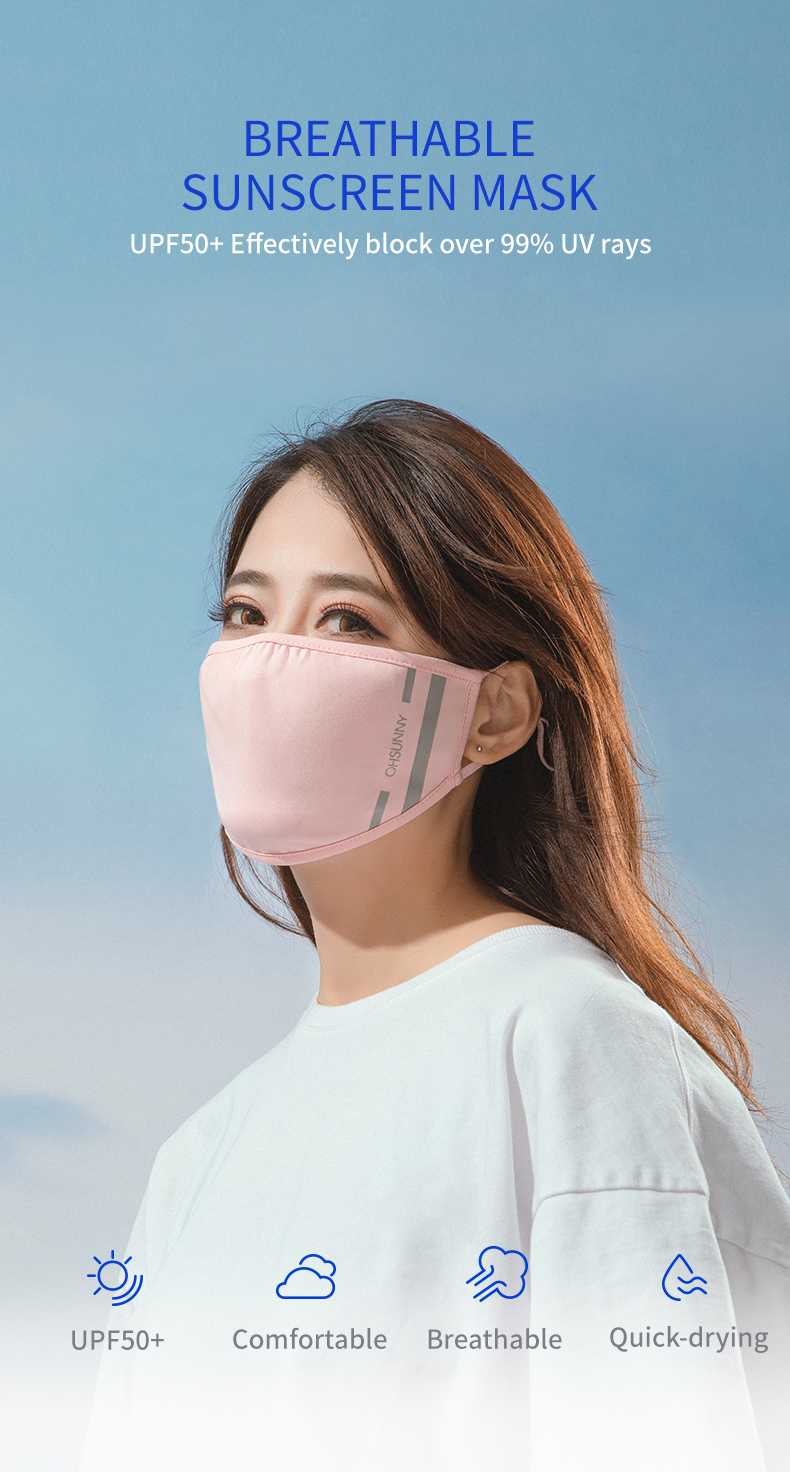 OhSunny UV Sun Protection Breathable Face Mask Outdoor Cycling UPF50 ...