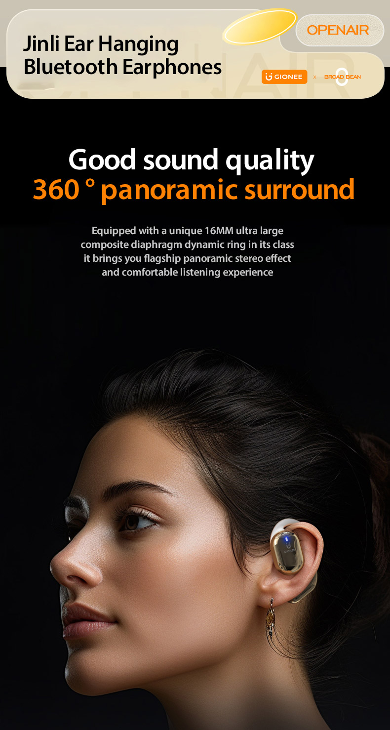 GIONEE JL001 Bluetooth Earphones Open Ear Wireless Sports Headphones ...