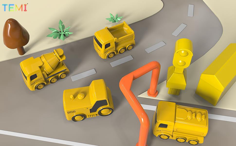 TEMI Adventure Car Race Rail Track [4 Cars] Toy City Rescue Educational ...