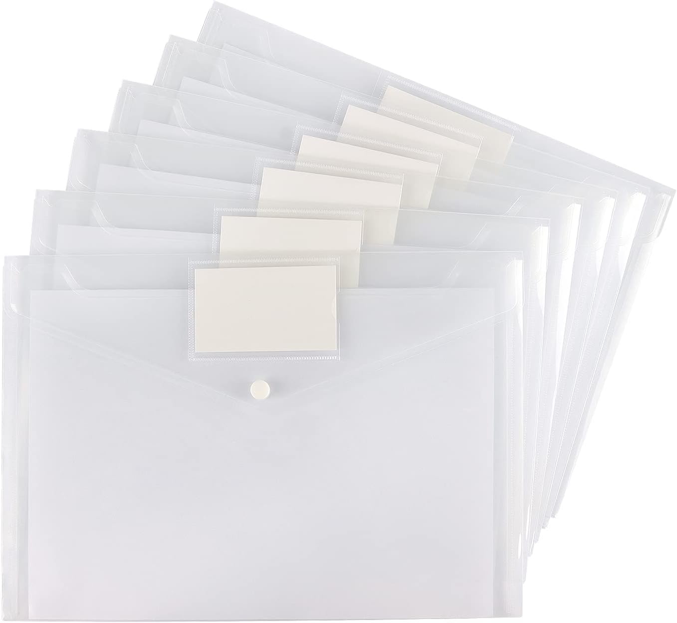 6 Pack Clear Document Folders Plastic Envelopes Poly Envelopes File ...
