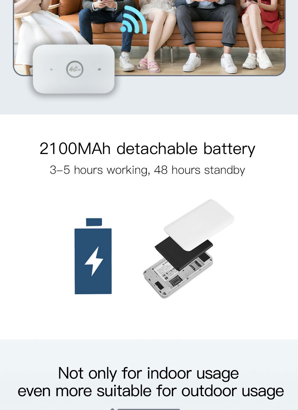 4G Wifi Modem Router Sim Card Portable Router Play&Plug MIFI 5G/4G LTE ...