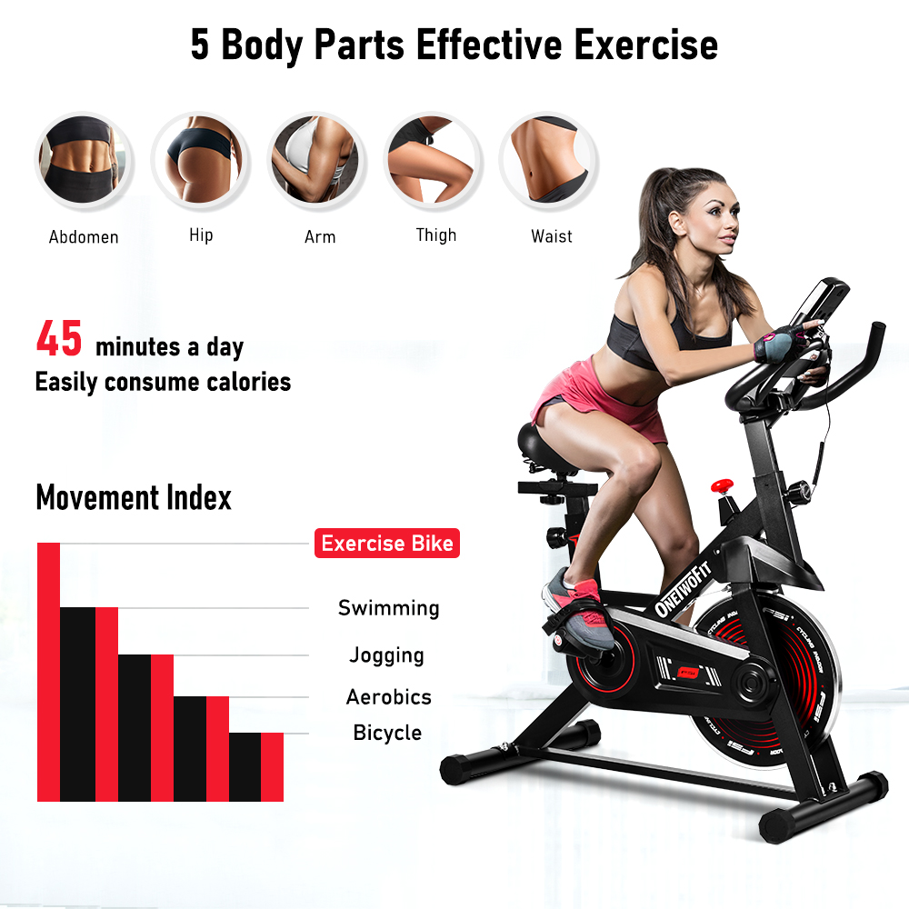 OneTwoFit Spinning Bike Dynamic Bike Flywheel Spin Bike for Home/Gym ...