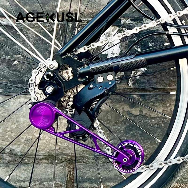 Union Jack Bicycle Chain Tensioner Pulley Wheels Silent Double Bearing ...