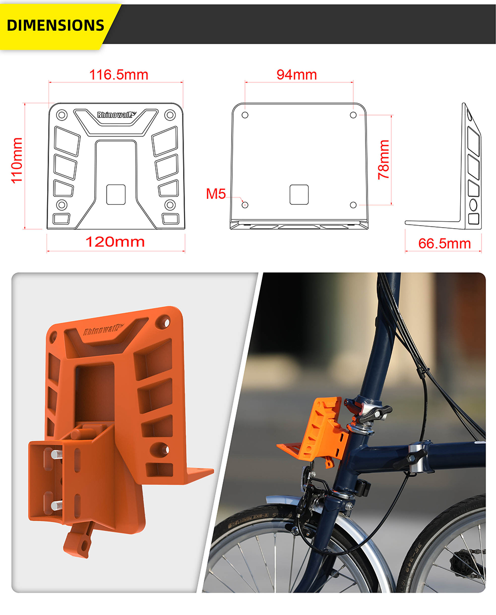 Rhinowalk bicycle front adapter bike front carrier block | Shopee Singapore
