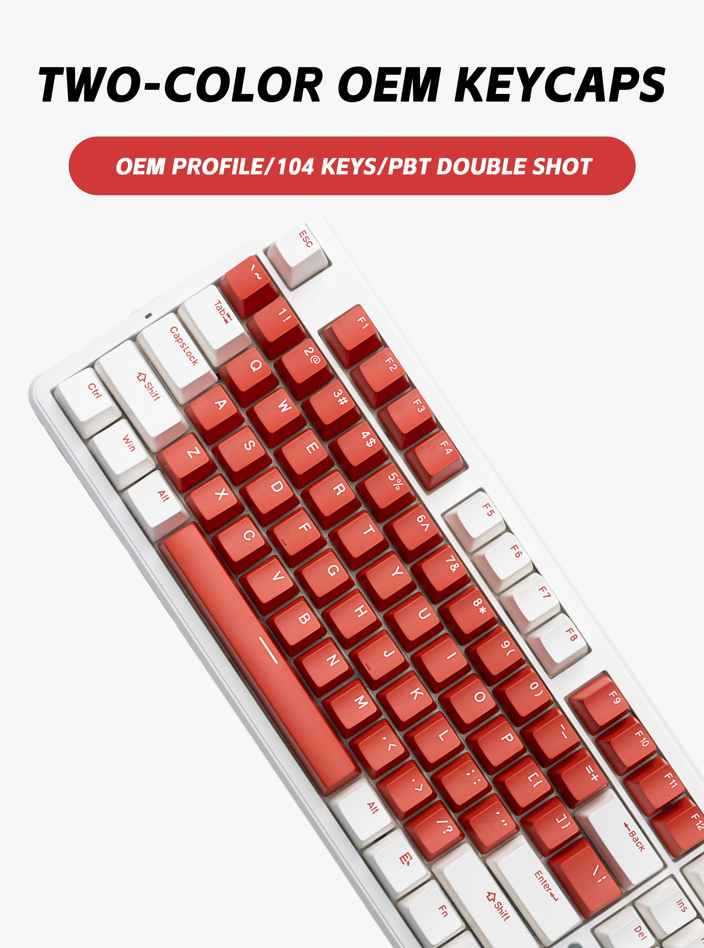 Two-Color Keycaps PBT Double-shot OEM Profile Keycap Custom Keycaps ...