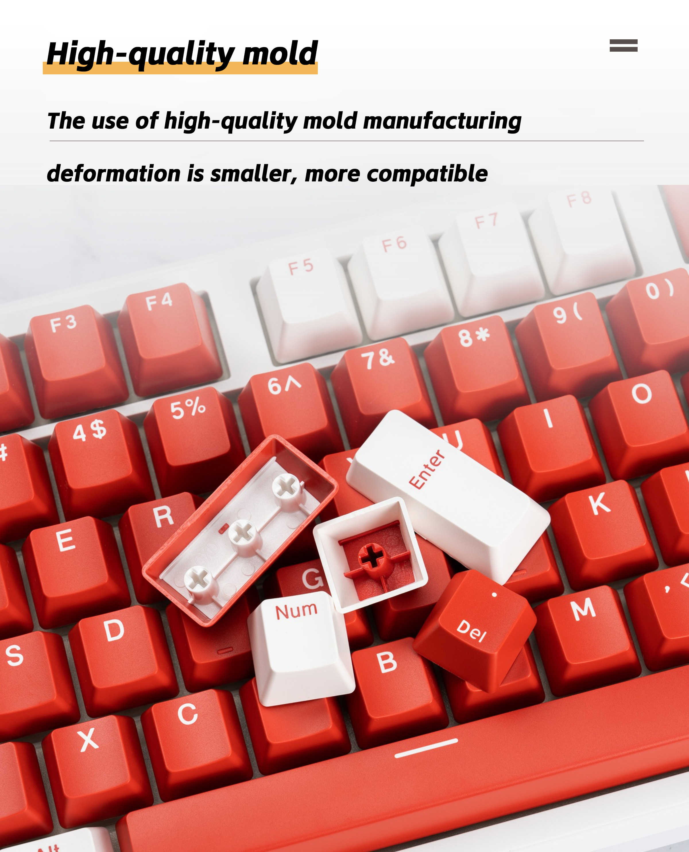 Two-Color Keycaps PBT Double-shot OEM Profile Keycap Custom Keycaps ...