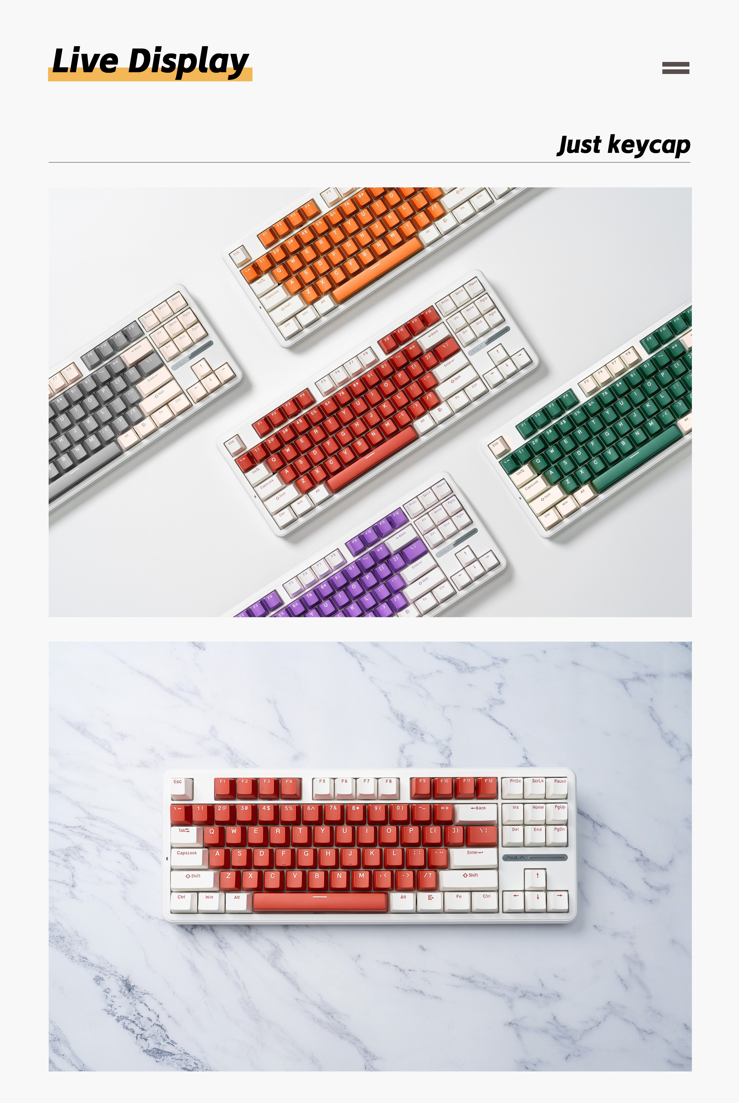 Two-Color Keycaps PBT Double-shot OEM Profile Keycap Custom Keycaps ...