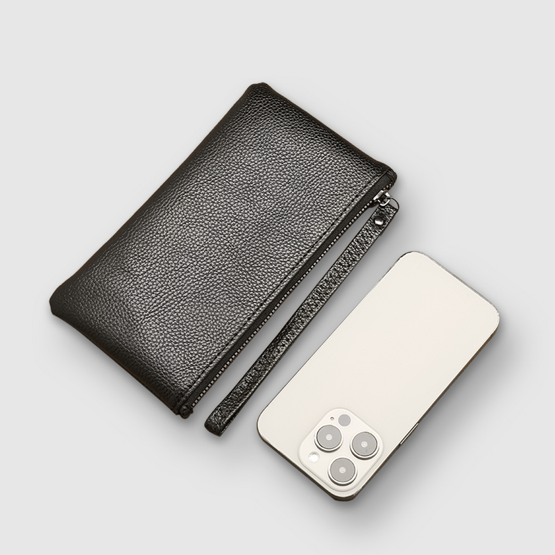 New Style Long Zipper Wallet Lychee Pattern PU Leather Clutch Mobile ...