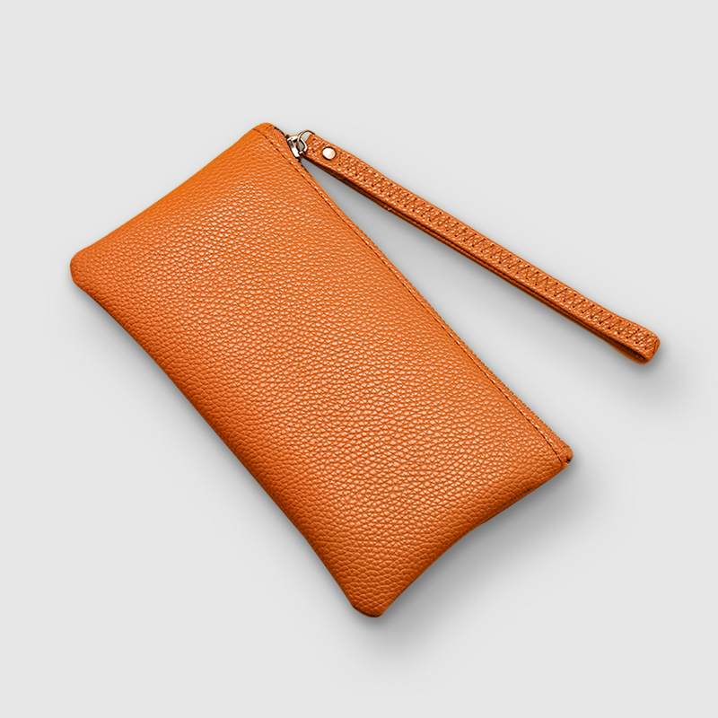 New Style Long Zipper Wallet Lychee Pattern PU Leather Clutch Mobile ...
