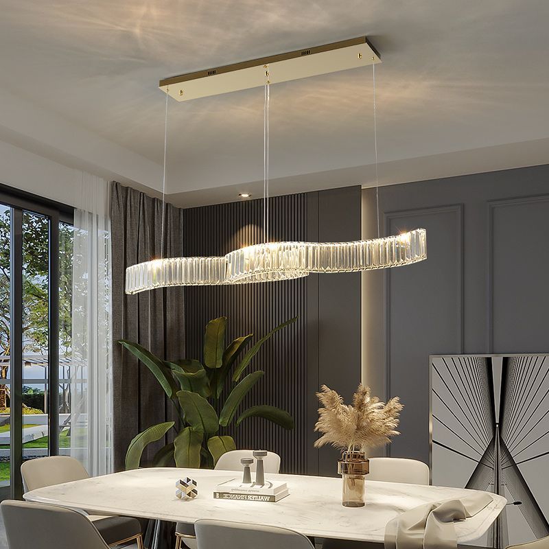 Nordic Crystal Pendant Light Minimalist Modern Luxury Dining Light Kitchen Bar Counter ...