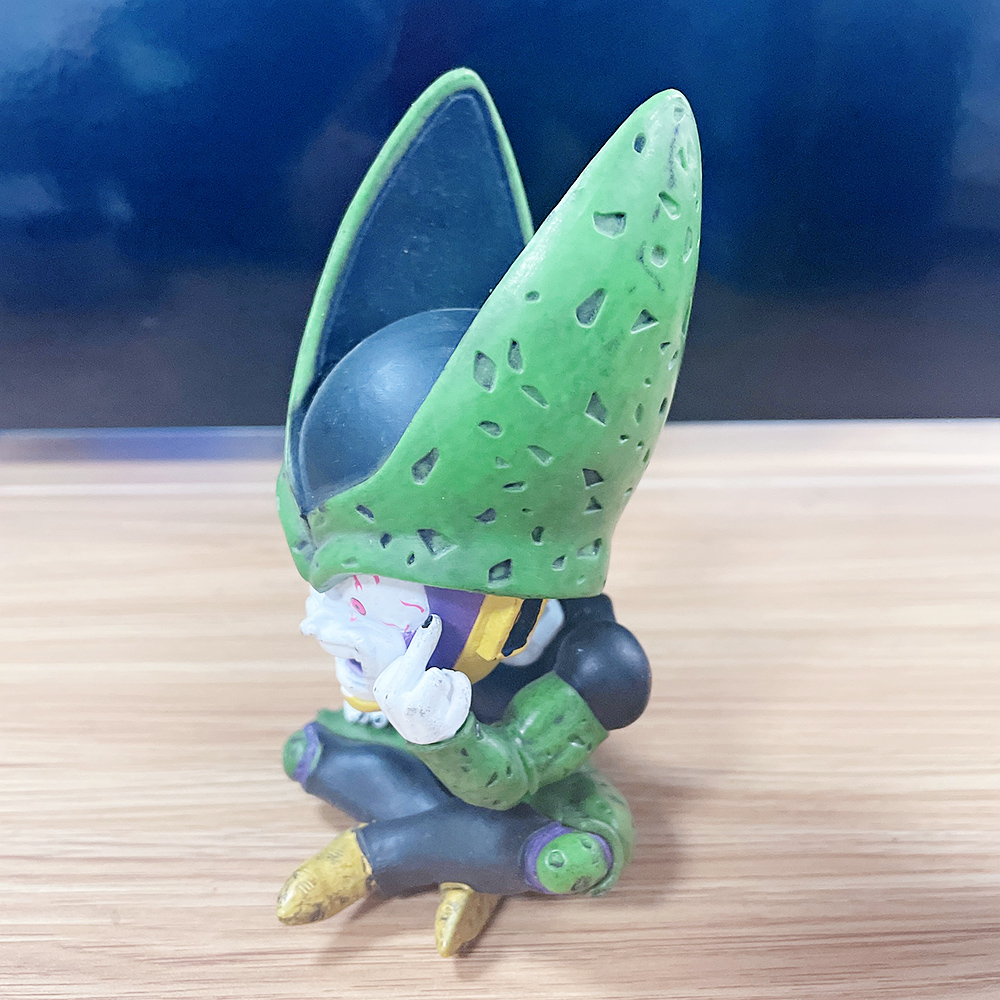 13cm Dragon Ball Z Cell Vertical Middle Finger Anime Figure Toy ...